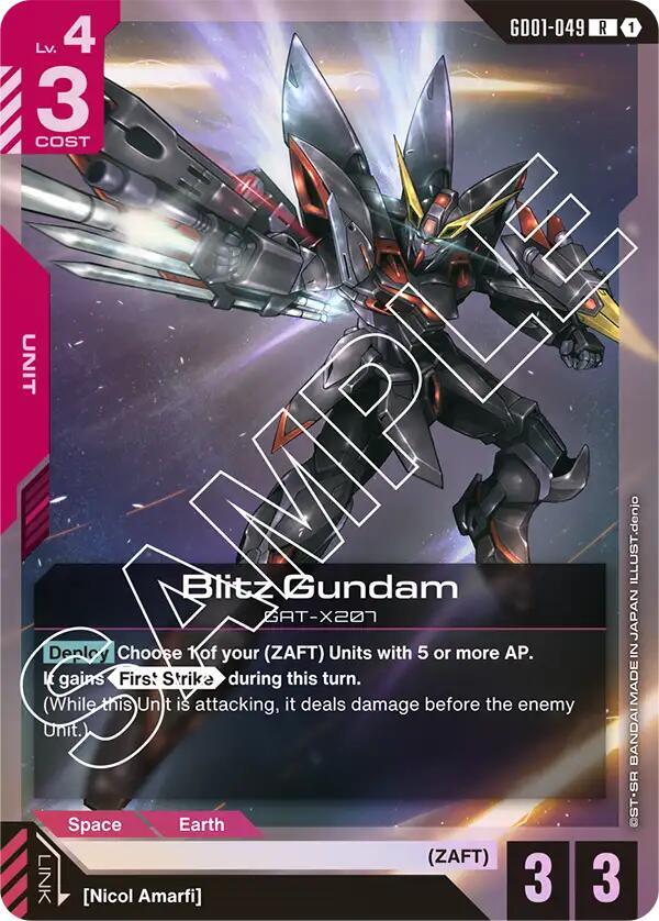 Blitz Gundam - Newtype Rising (GD01) - Slide Gaming